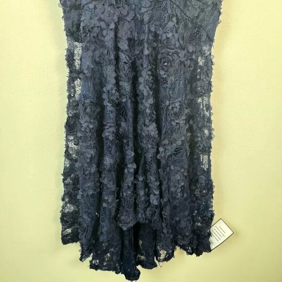 Avery G | Dresses | Avery G Womens Navy Blue Textured Halter Sleeveless ...